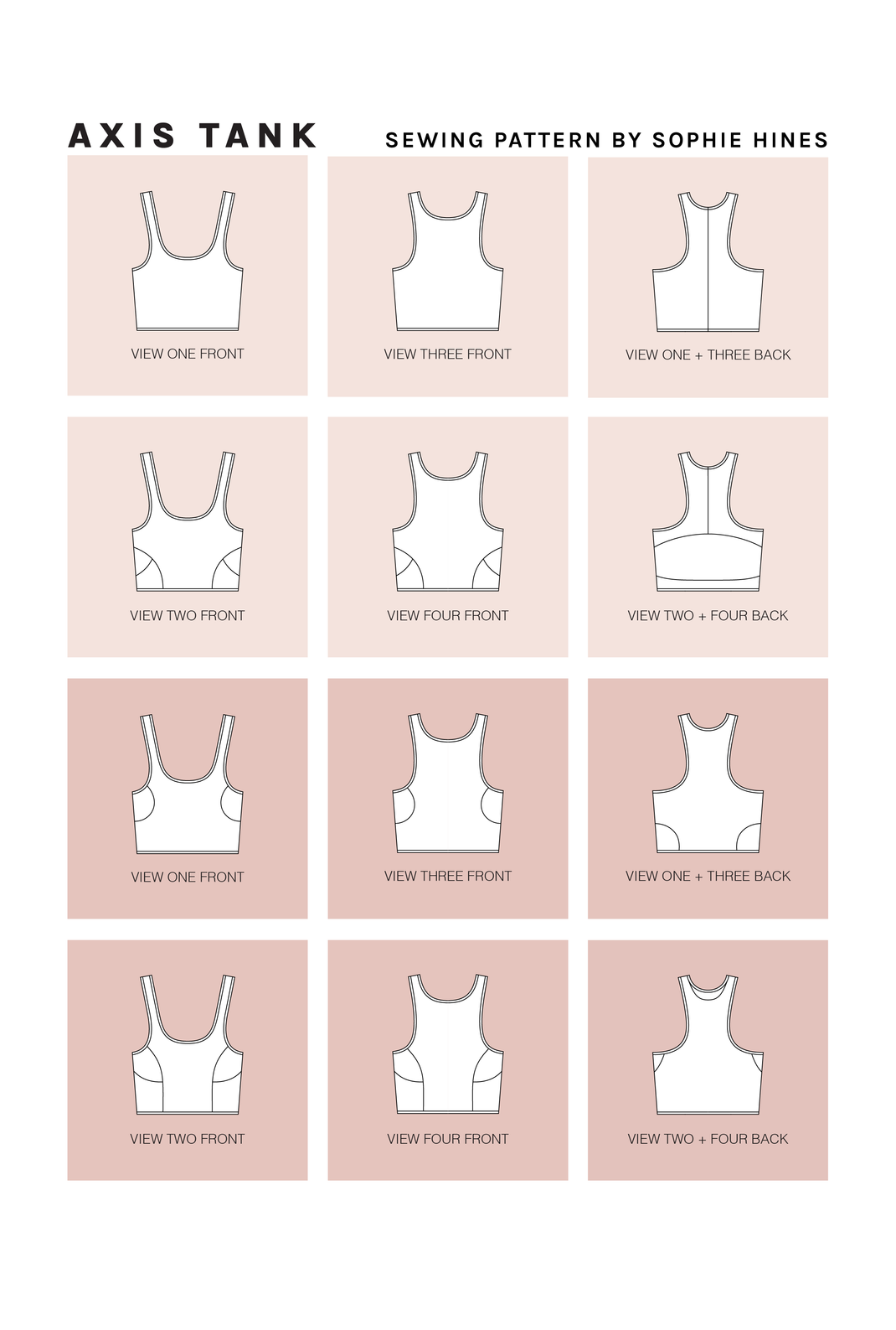 Axis Tank Top Sewing Pattern - Downloadable PDF | Sophie Hines